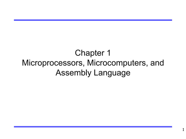 Chapter 1-Microprocessors, Microcomputers, and Assembly Language | PDF