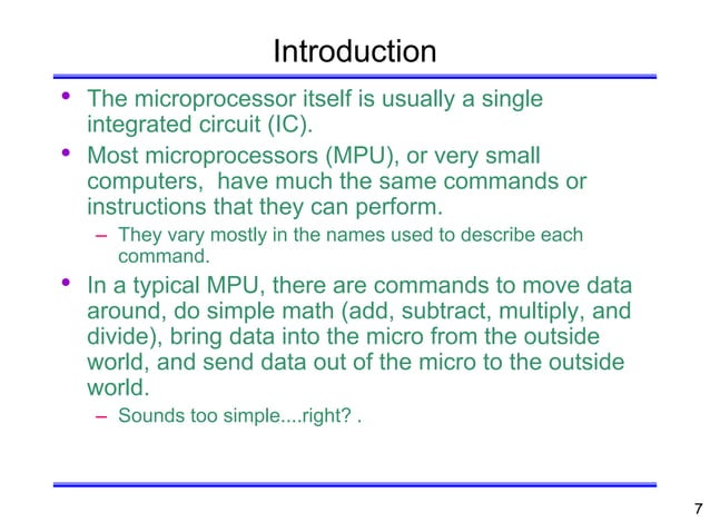 Chapter 1-Microprocessors, Microcomputers, and Assembly Language | PPT