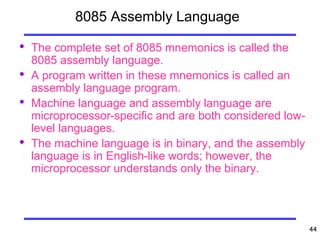 Chapter 1-Microprocessors, Microcomputers, and Assembly Language | PPT