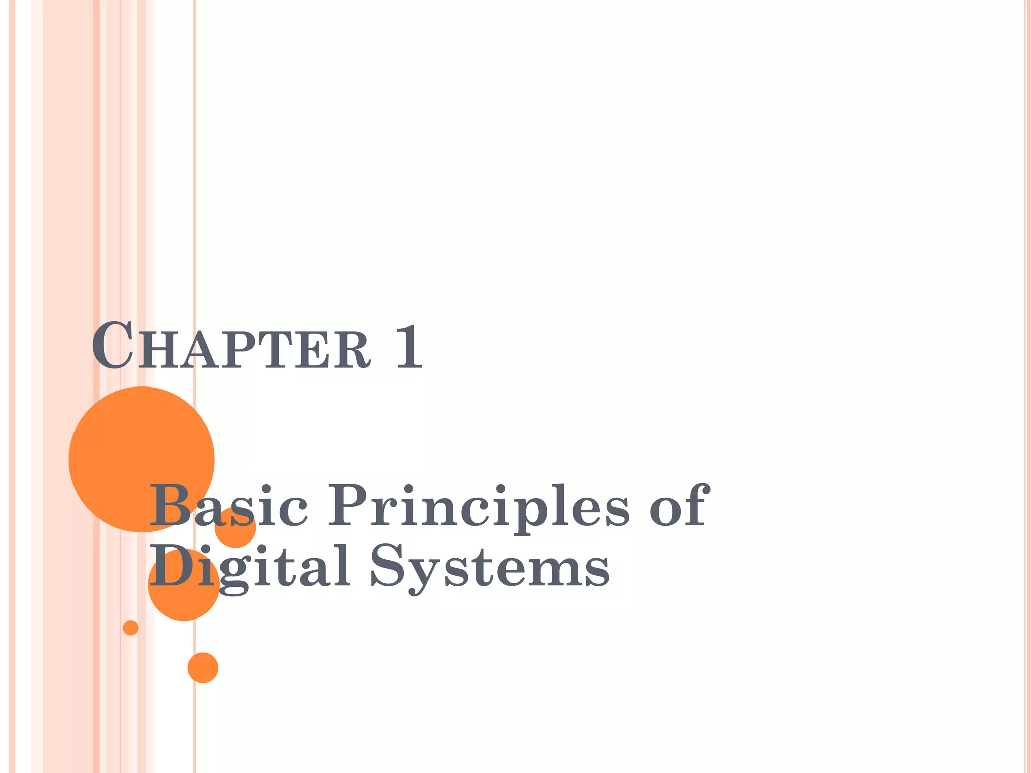 Chapter 01 Basic Principles of Digital Systems | PDF