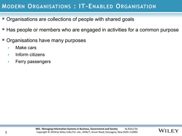 organisations and information systems | PPT