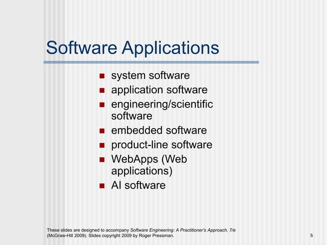Software Engineering | PPT | Computer Software and Applications | Computing