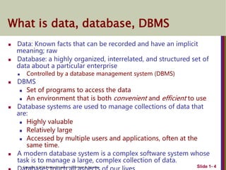 Chapter01.ppt | Databases | Computer Software and Applications