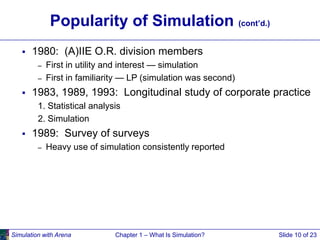 Simulation with ARENA Chapter 1: What is Simulation? | PPT