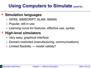 Simulation with ARENA Chapter 1: What is Simulation? | PPT