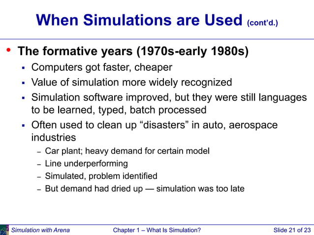Simulation with ARENA Chapter 1: What is Simulation? | PPT
