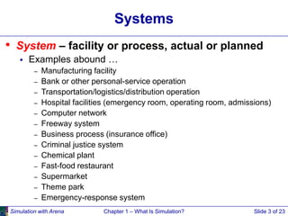 Simulation with ARENA Chapter 1: What is Simulation? | PPT
