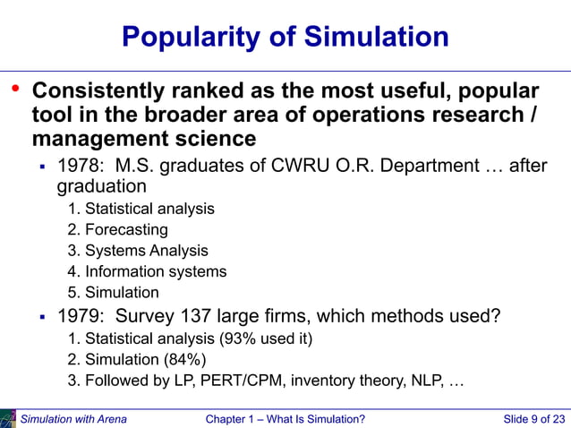 Simulation with ARENA Chapter 1: What is Simulation? | PPT