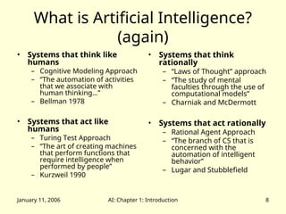 Artificial Intelligence Chapter 1: Introduction | PPT