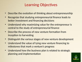 INTRODUCTION TO ENTREPRENEURSHIP FINANCE | PPT