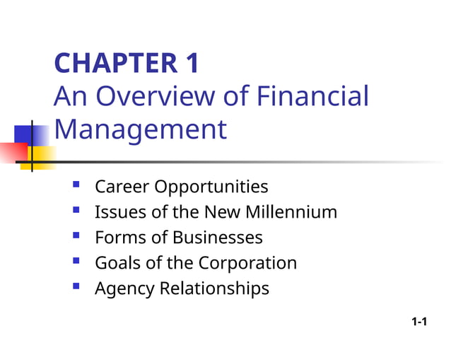 Chapter01.ppt Overview of Financial Management | PPT