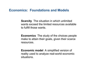 Chapter 1: Economics: Foundations and Models | PPT