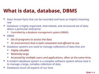 Fundamentals of Database Management systems | PPT