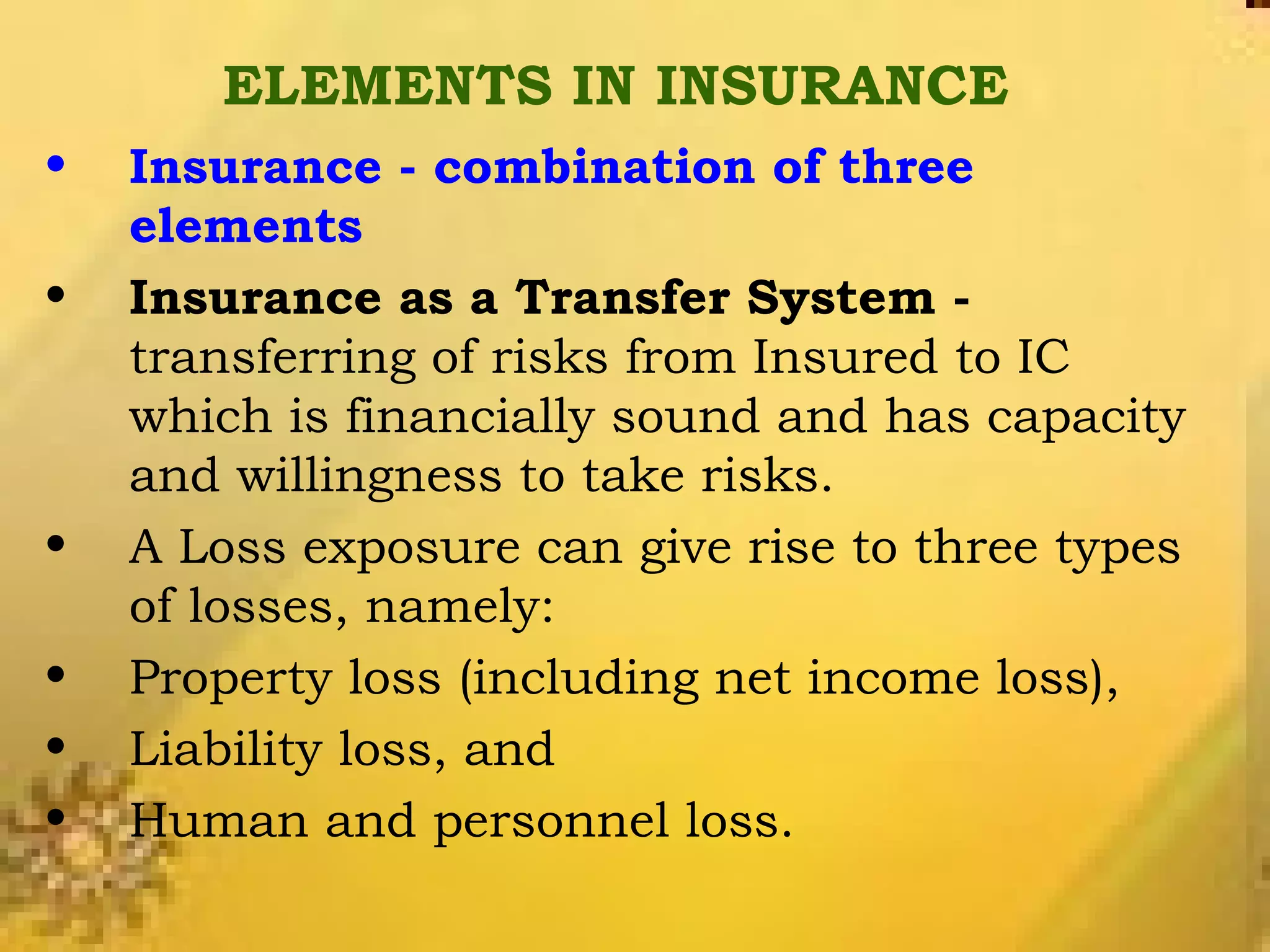 Chapter 01 concepts and principles of insurance | PPT