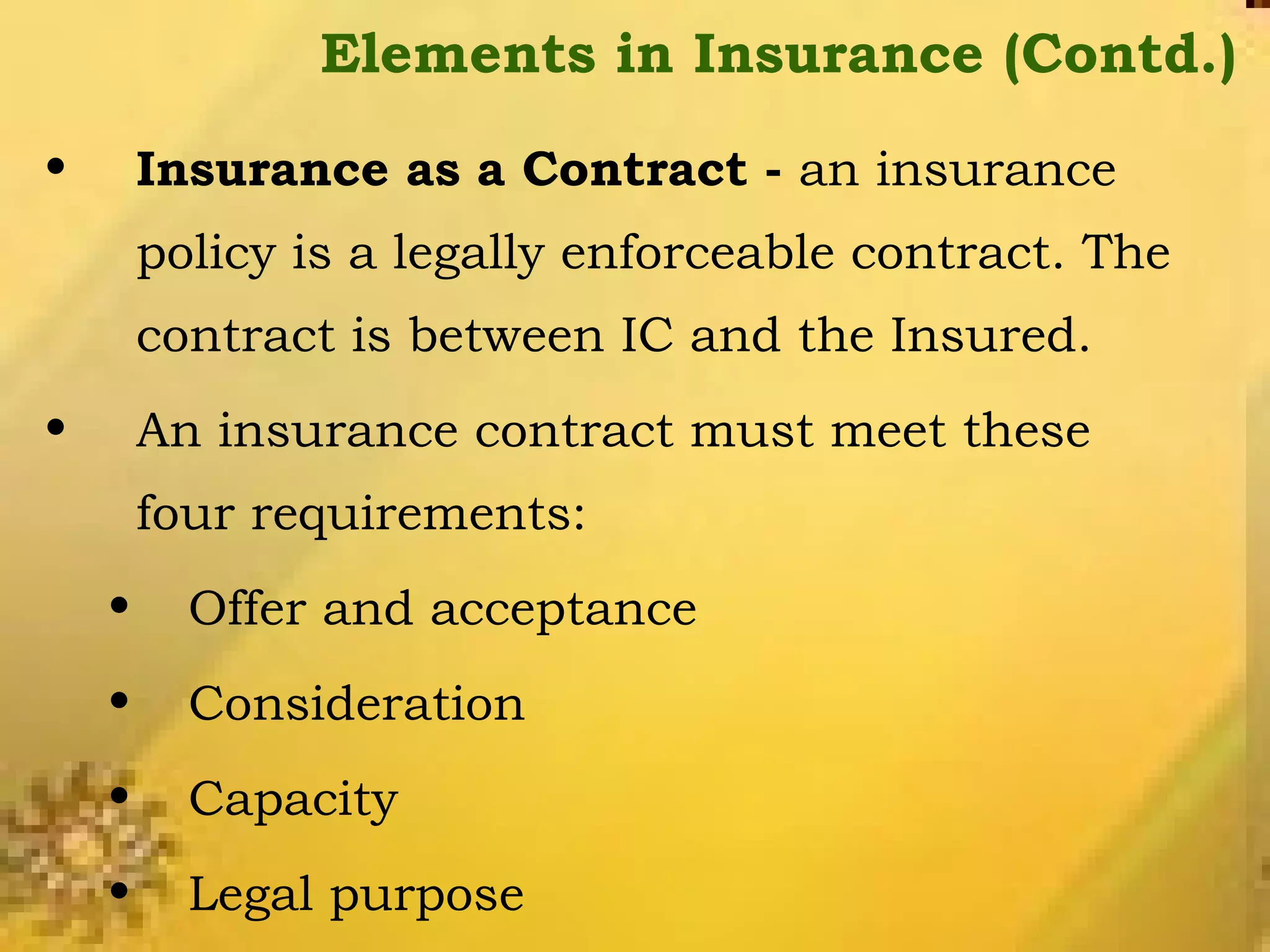 Chapter 01 concepts and principles of insurance | PPT