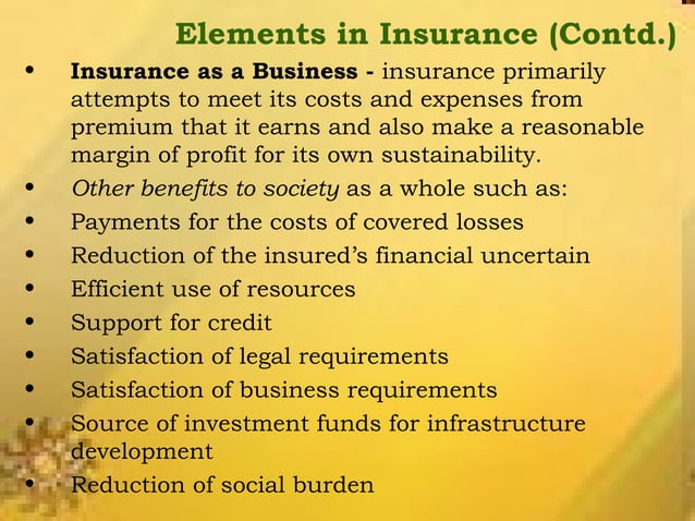 Chapter 01 concepts and principles of insurance | PPT