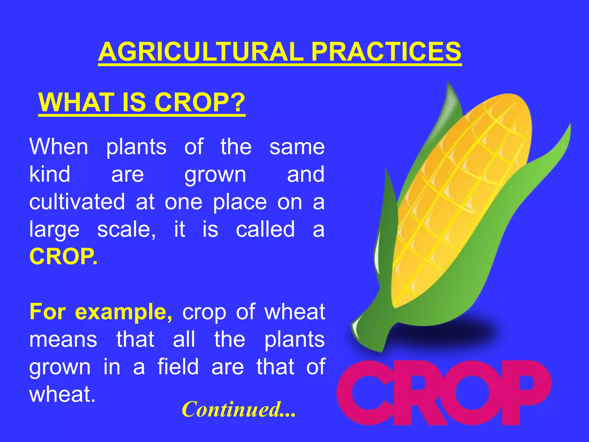 Chapter 01 crop production & management | PPTX
