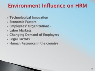 HRM in changing environment | PPT