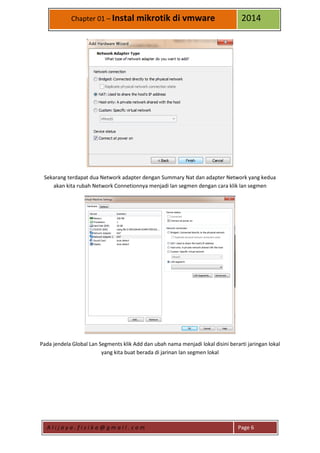 Chapter 01 instal mikrotik di vmware | PDF