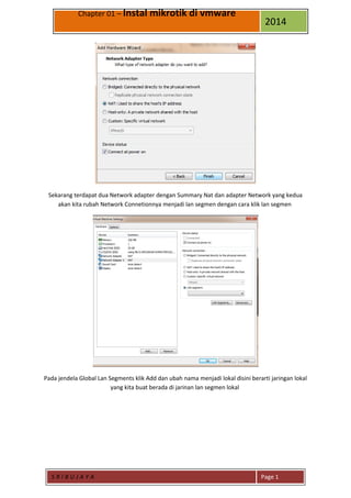 Chapter 01 instal mikrotik di vmware | DOC
