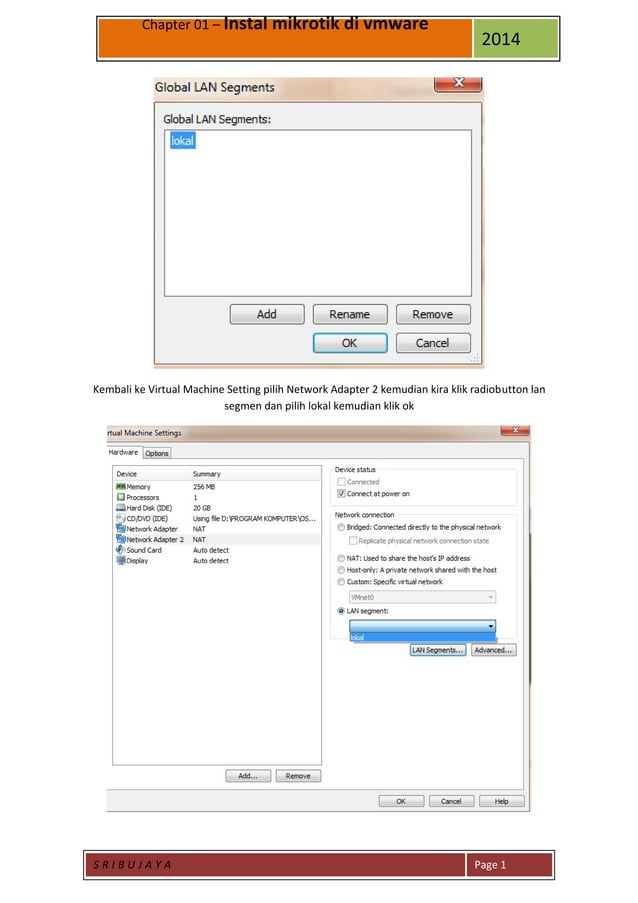 Chapter 01 instal mikrotik di vmware | PDF