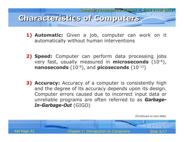 Computer Fundamentals Chapter 01 Introduction Ppt