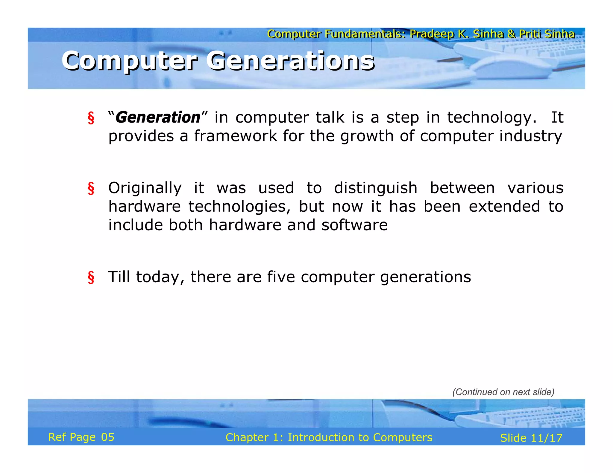 Chapter 01 introduction to Computer | PDF