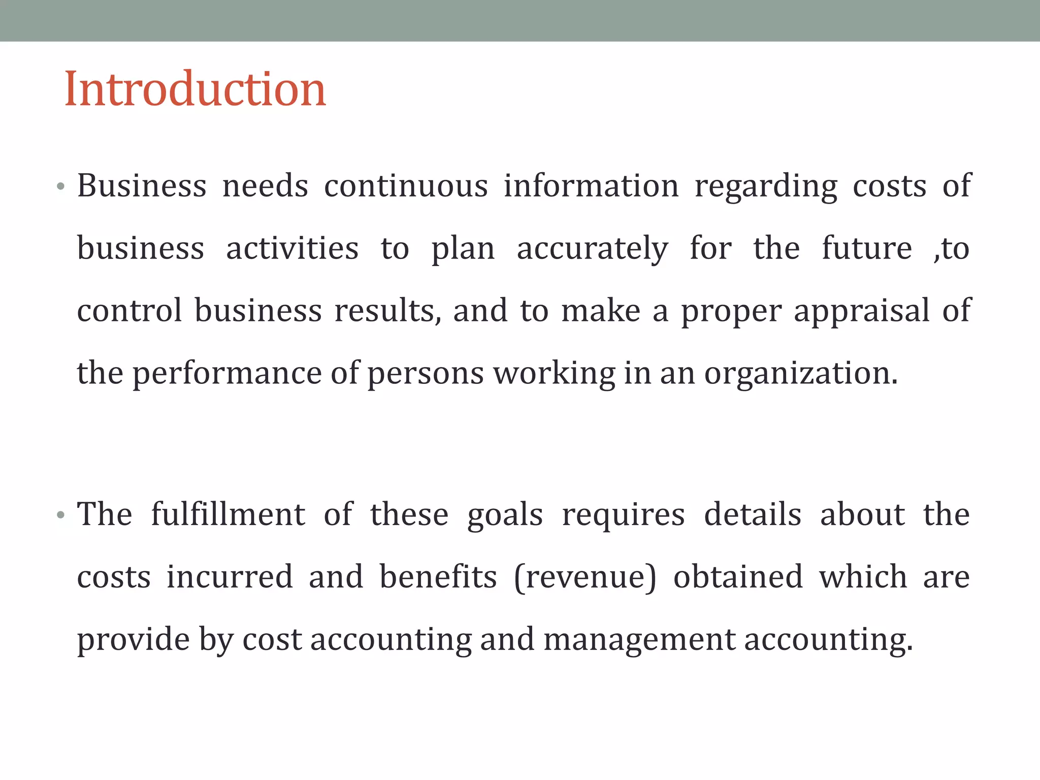 Chapter 01 introduction OF Cost Accounting | PPTX