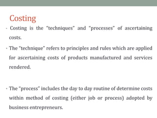 Chapter 01 introduction OF Cost Accounting | PPTX
