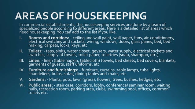Chapter 01 Introduction to Housekeeping | PPTX