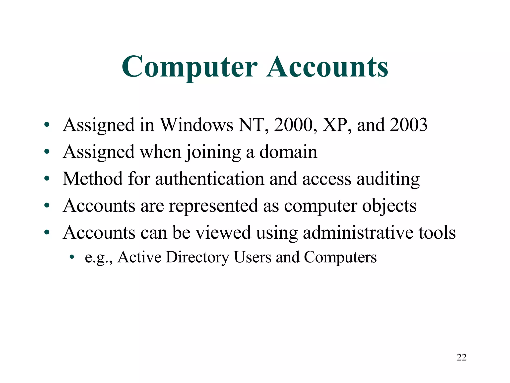 Chapter01 Introduction To Windows Server 2003 | PPT