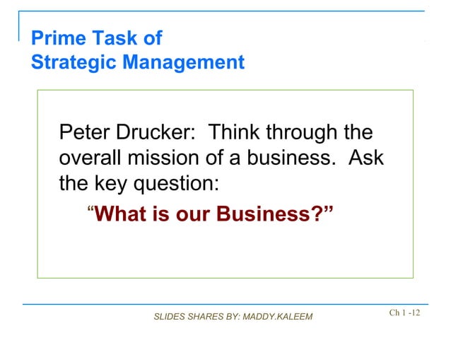 Strategic Management: Concepts & Cases CH:01 | PPT | Business ...
