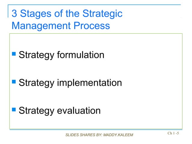 Strategic Management: Concepts & Cases CH:01 | PPT | Business Administration | Business