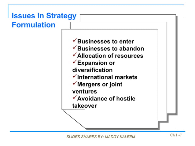 Strategic Management: Concepts & Cases CH:01 | PPT | Business ...
