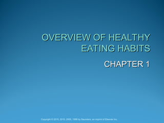 Chapter 01 - Overview of Healthy Eating Habits | PPT