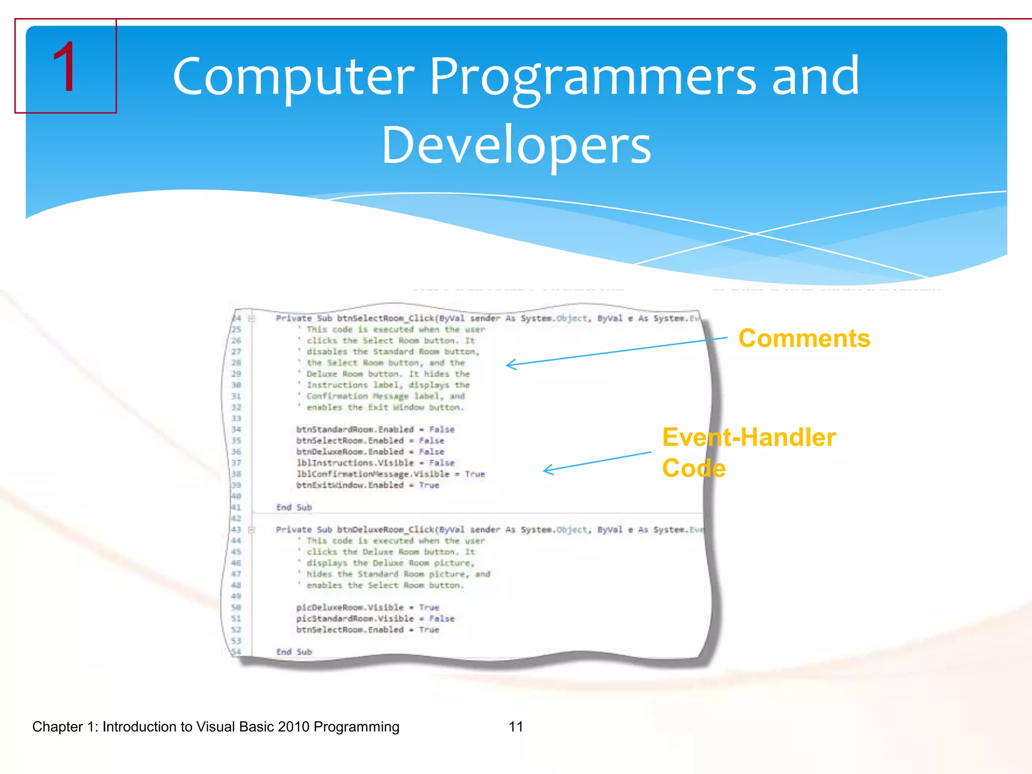 Chapter 1 — Introduction to Visual Basic 2010 Programming | PPTX