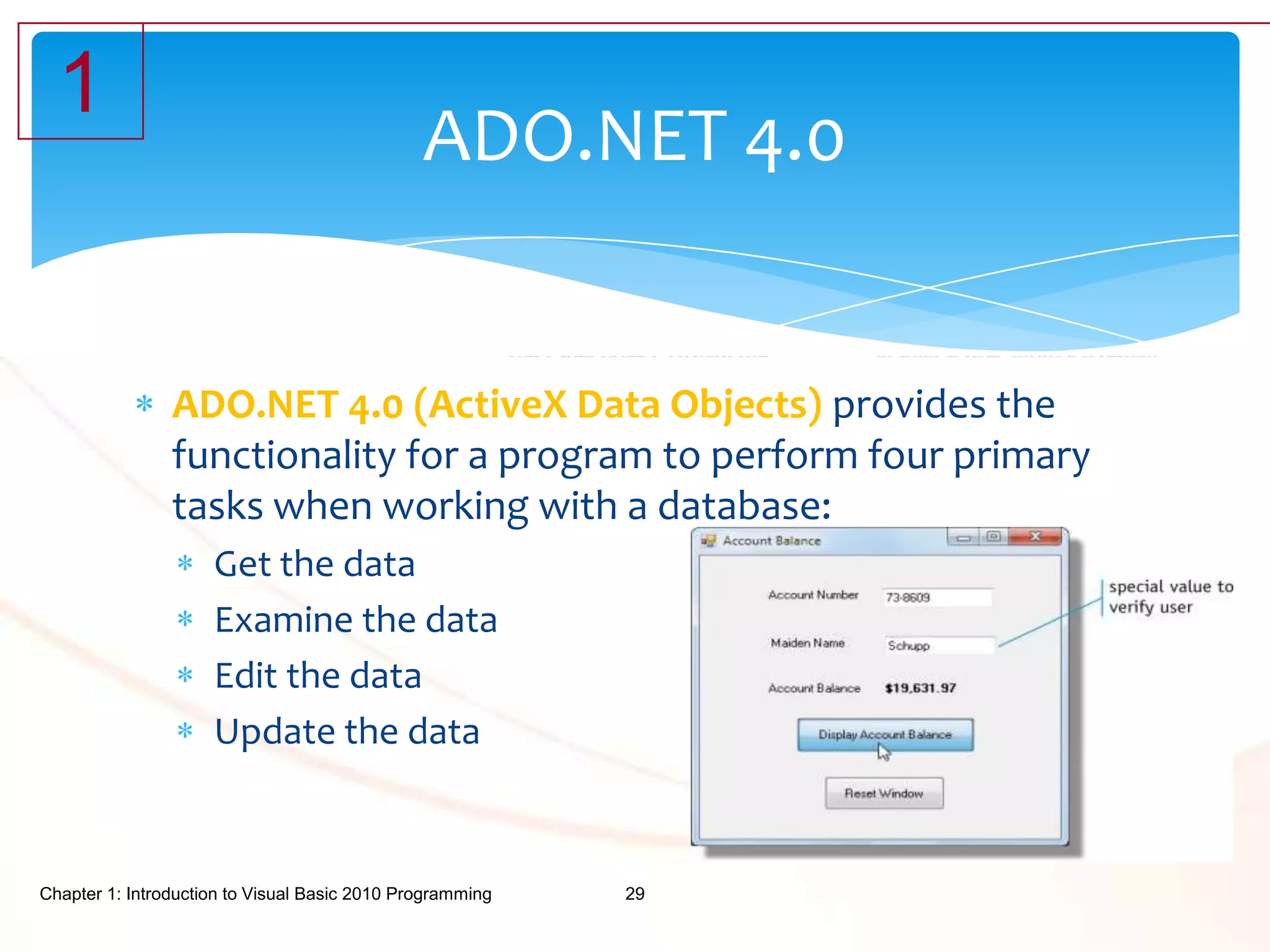 Chapter 1 — Introduction to Visual Basic 2010 Programming | PPTX