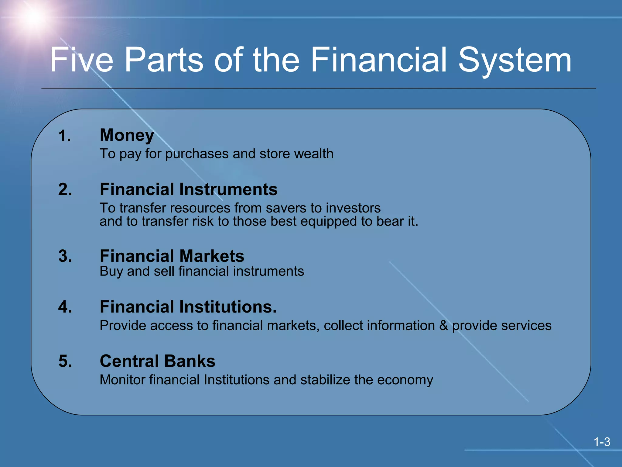Chapter 1 - Introduction to Money and the Financial System | PPT