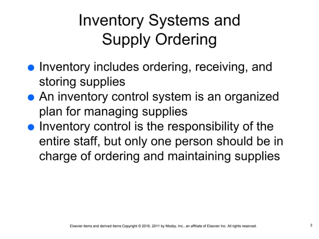 Chapter 13- Inventory Systems and Supply Ordering | PPT