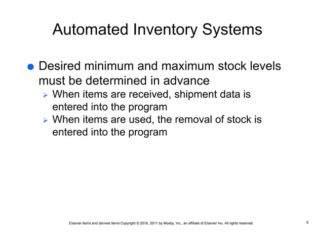 Chapter 13- Inventory Systems and Supply Ordering | PPT