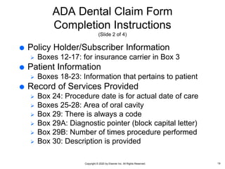 Ch 14 Third Party Reimbursement and Coding | PPT | Dental Health ...