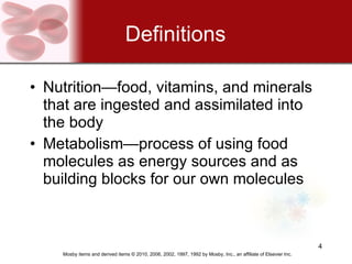 Nutrition and Metabolism | PPT