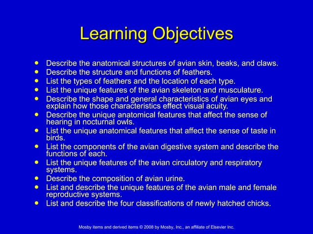 19. Avian Anatomy and Physiology | PPT