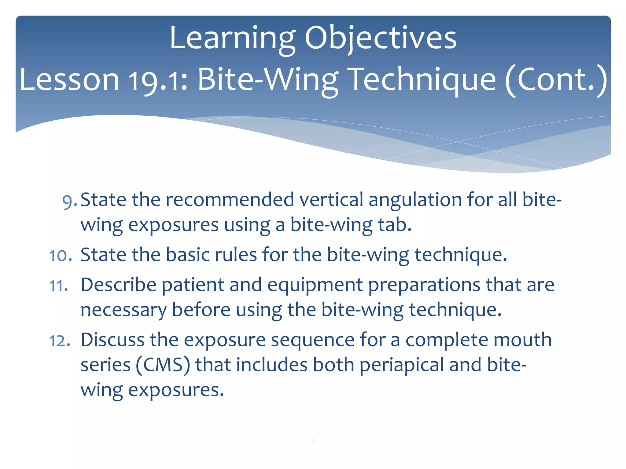Chapter 19: Bitewing Technique | PPT