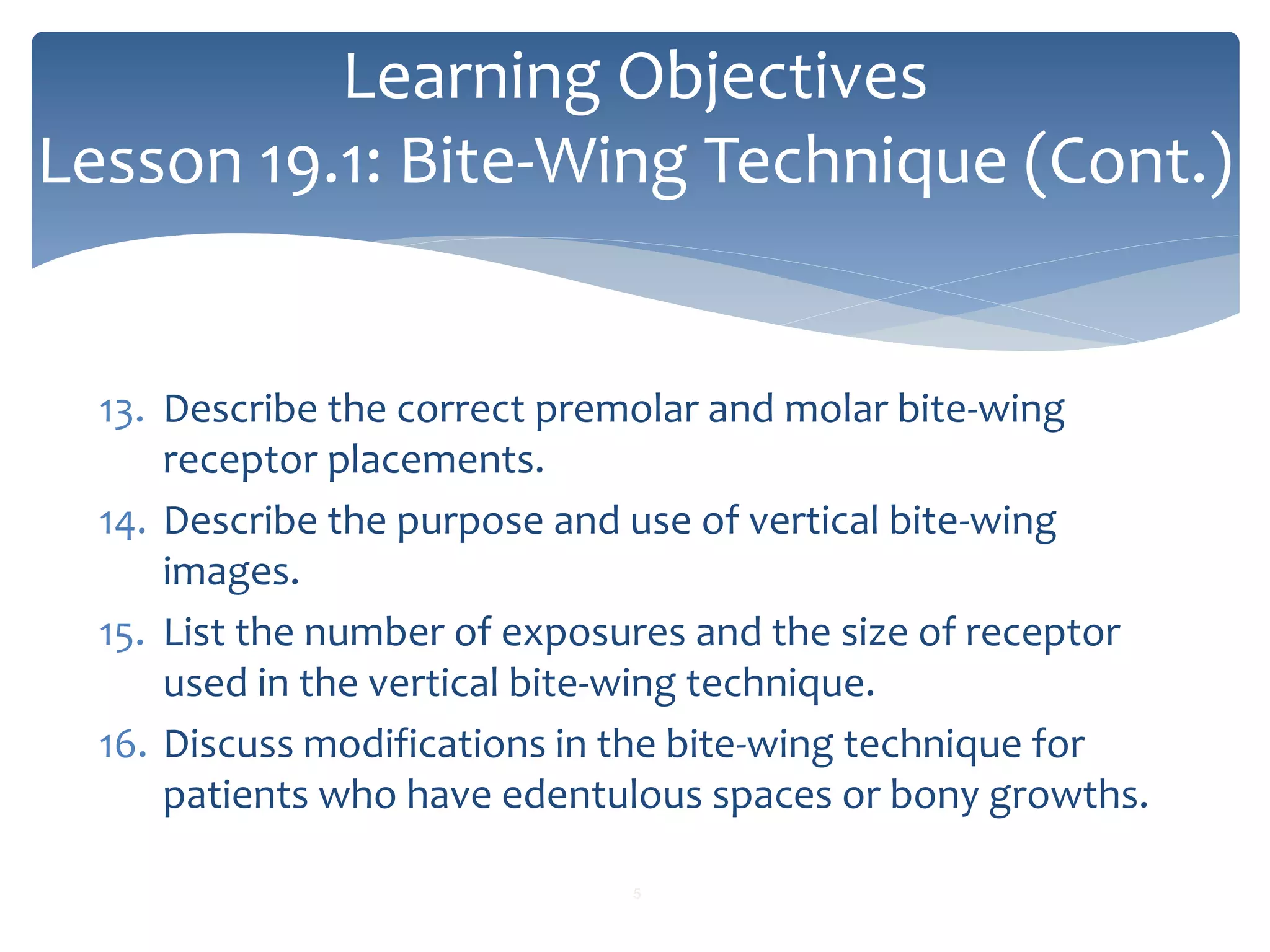 Chapter 19: Bitewing Technique | PPT