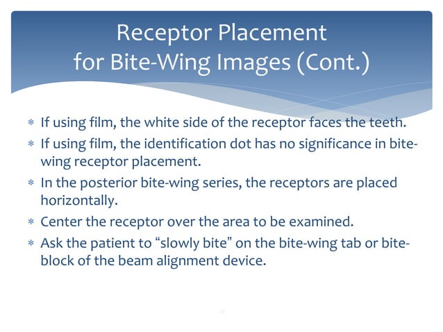 Chapter 19: Bitewing Technique | PPT | Dental Health | Diseases and ...