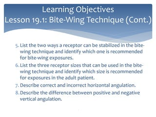 Chapter 19: Bitewing Technique | PPT