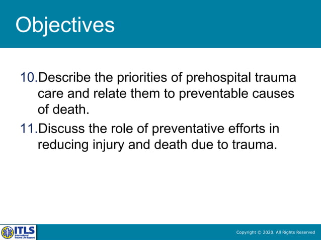 Chapter+01_9th+Edition_ITLS_04-2020.pdf | First Aid | Injuries