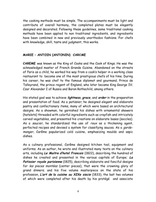 Chapter 01 a culinary history | DOC | Bars & Restaurants | Attractions