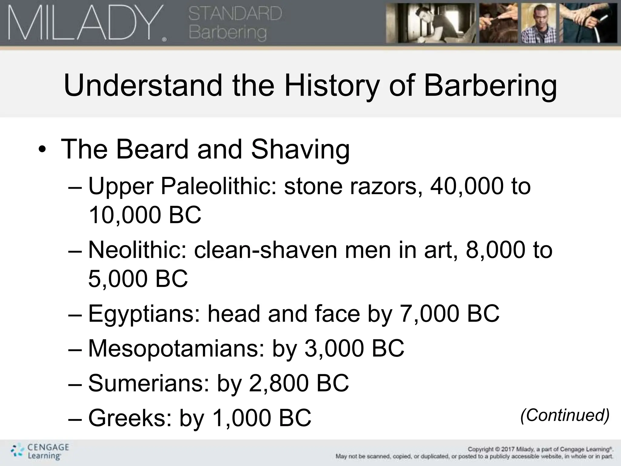 Milady Barber Chapter 1 History SLide show presentation | PPTX